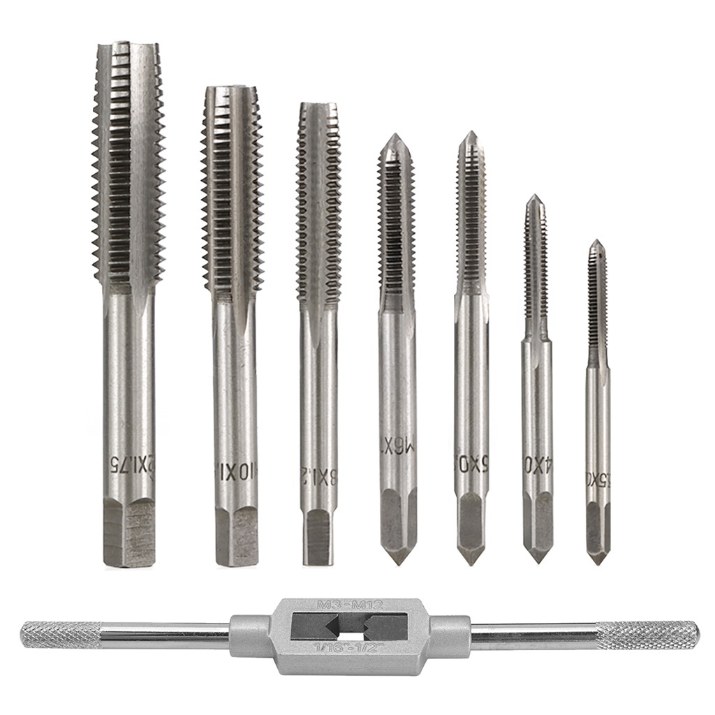 Jogo Profissional de Macho Com 8 Peças Rosca M3 A M12 Rosca Interna De ...