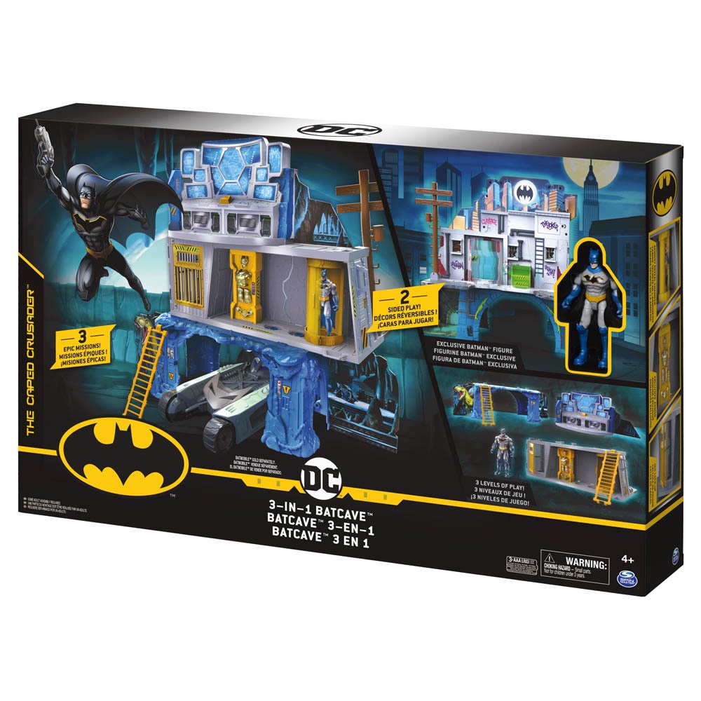 BAT CAVERNA GOTHAM CITY 3X1 COM BONECO BATMAN ORIGINAL | Shopee Brasil