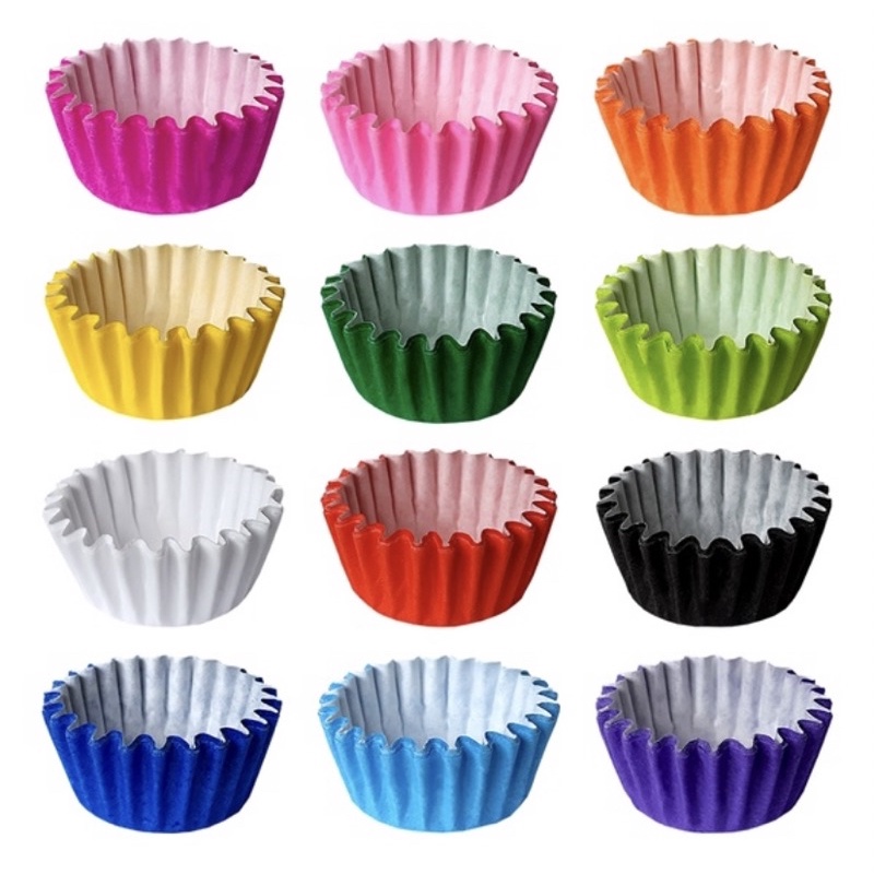 450 forminha MINI cupcake forneavel Plac escolha as cores 10 pacotes ...