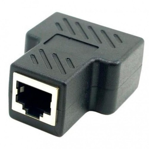 Conector Extensor Duplicador Rj45 Splitter Plug T Preto | Shopee Brasil