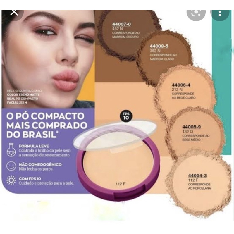 Pó compacto color trend mate real | Shopee Brasil