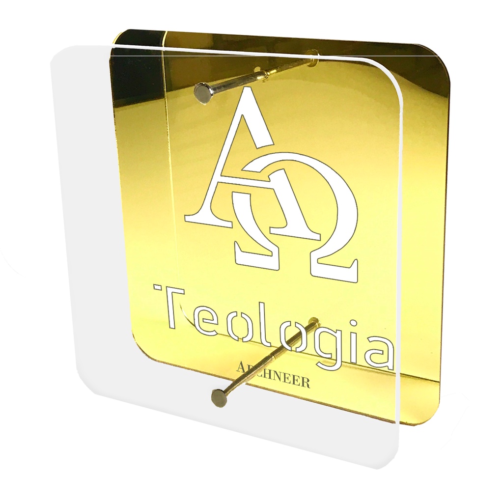 Quadro 3d Teologia Escultura Símbolo Profissão Enfeite Presente ...