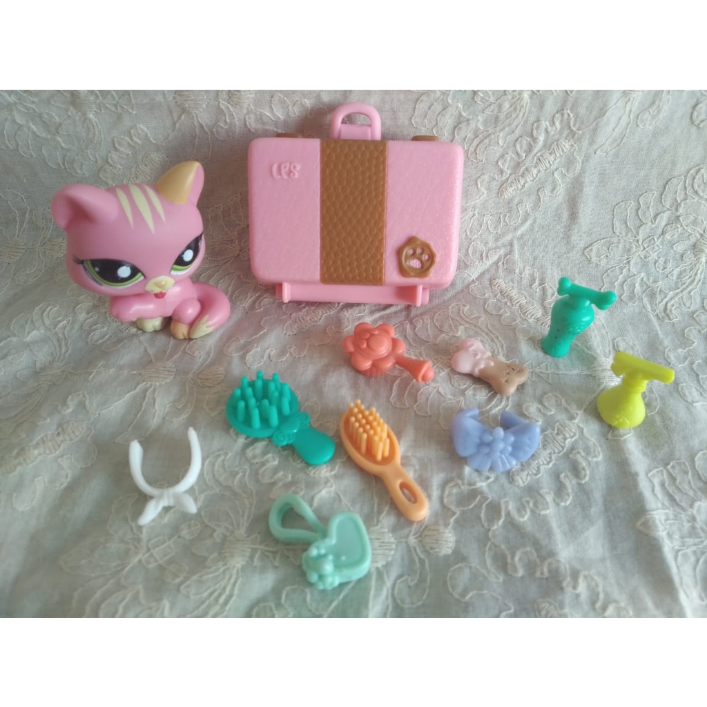 Kit LPS - Littlest Pet Shop Gatinha com maleta | Shopee Brasil
