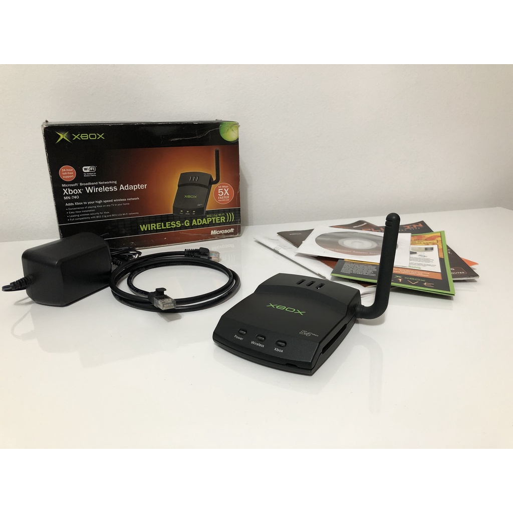 XBOX Wireless Adapter MN-740 Usado Original com Caixa e Manuais para ...