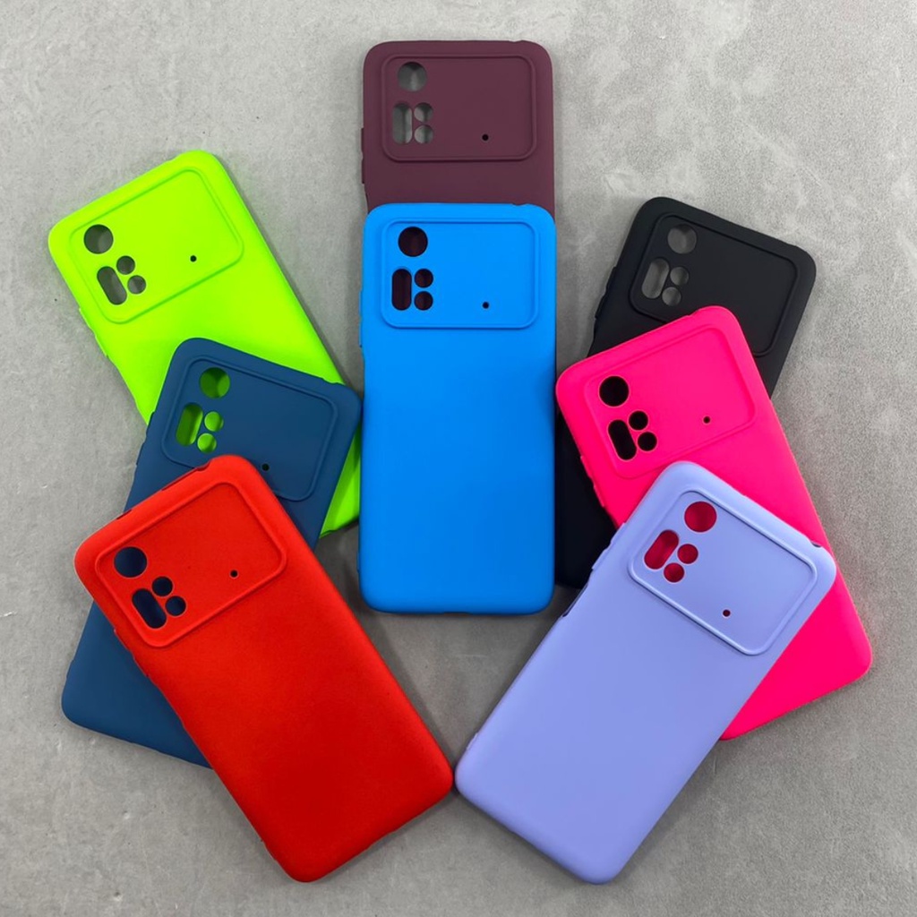 Capa Xiaomi Poco M4 Pro 4G Silicone Aveludada Protege Câmera Colorida Capinha Anti Impacto ...