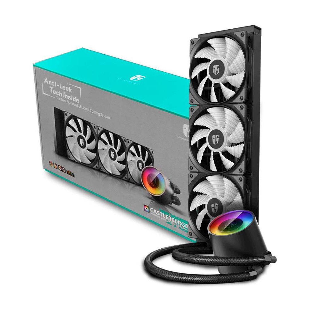 Water Cooler Deepcool Castle 360ex Argb 360mm Branco - Escorrega o Preço