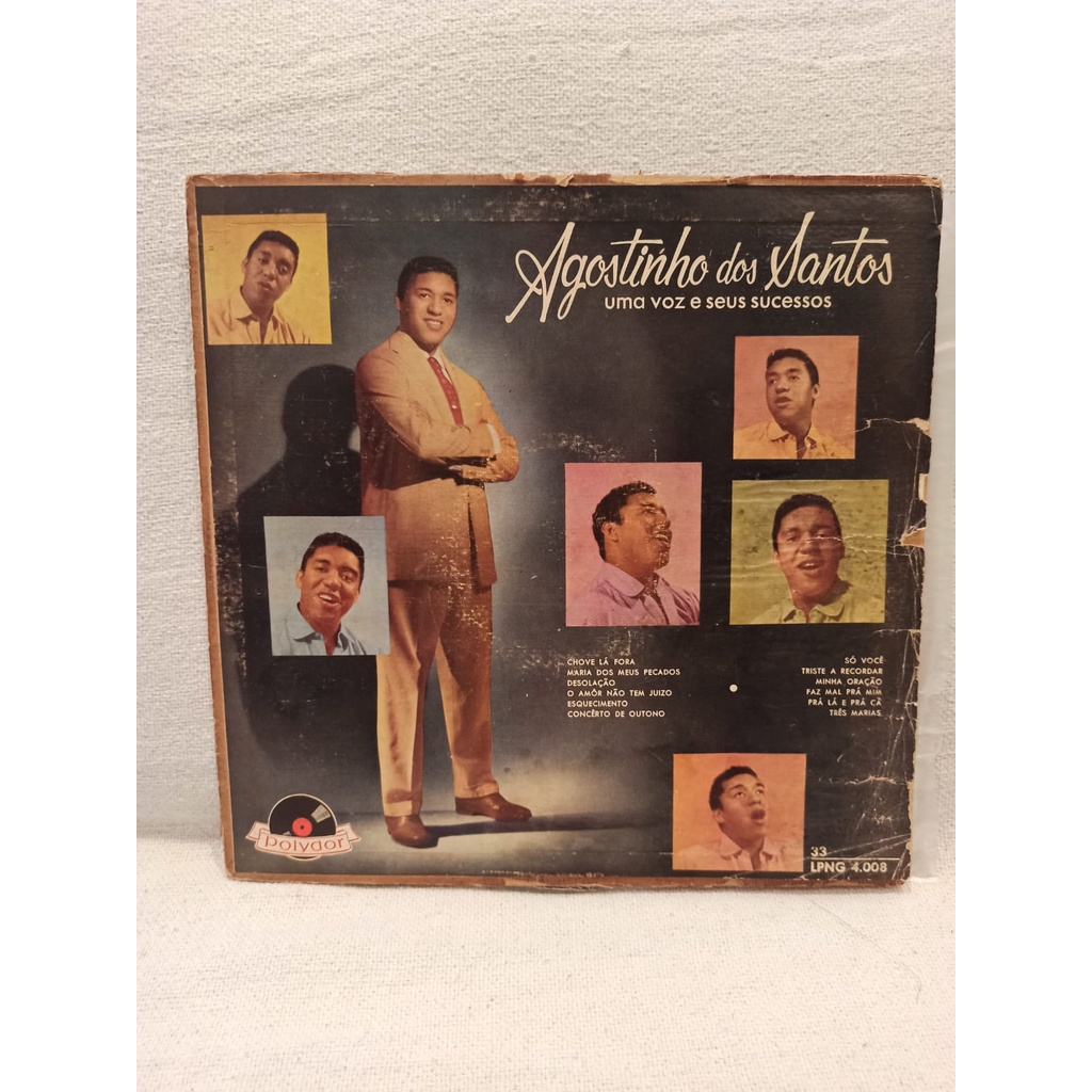 Lp Disco Vinil Agostinho dos Santos - Uma Voz e seus Sucessos - 1957 | Shopee Brasil