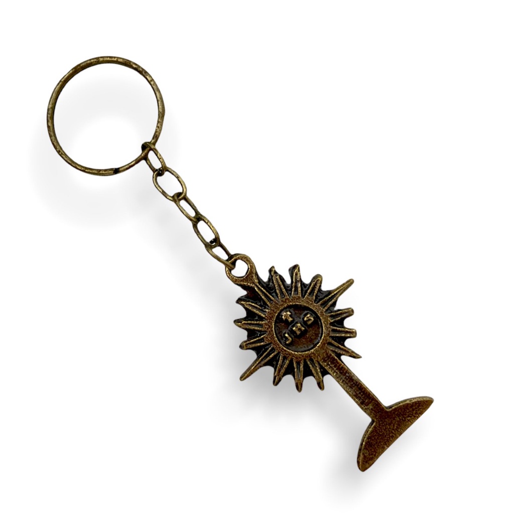 Chaveiro Eucaristia Ostensorio JHS Metal Zamak | Shopee Brasil