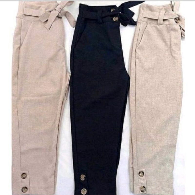 Calça Mariane Pantacourt de linho tm PMG | Shopee Brasil