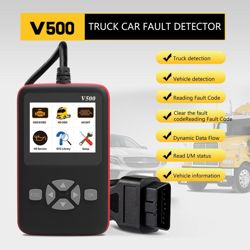 Novo Leitor De Código De Ferramentas De Diagnóstico De Caminhão V500 OBD Car/Truck Diagnosis CR ...