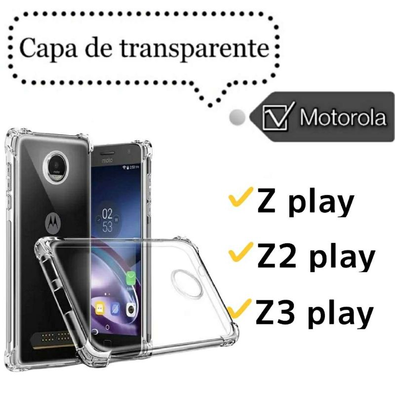 Case Capa Capinha Para Motorola Moto Z 2 / 3 Play Tpu Anti Impacto ...