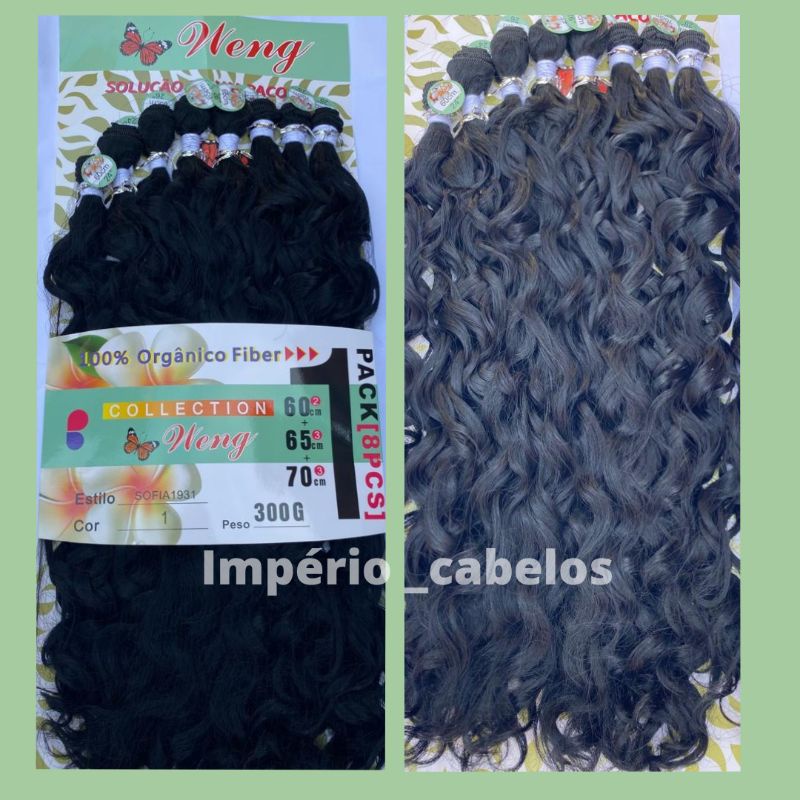 Cabelo Orgânico Cacheado Weng Sofia - 70cm 300gr | Shopee Brasil