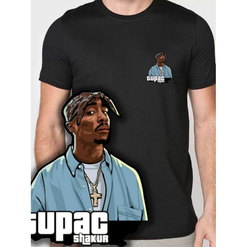 Camisa 2pac street camiseta tupac gangster blusas Tupac Shakur | Shopee ...