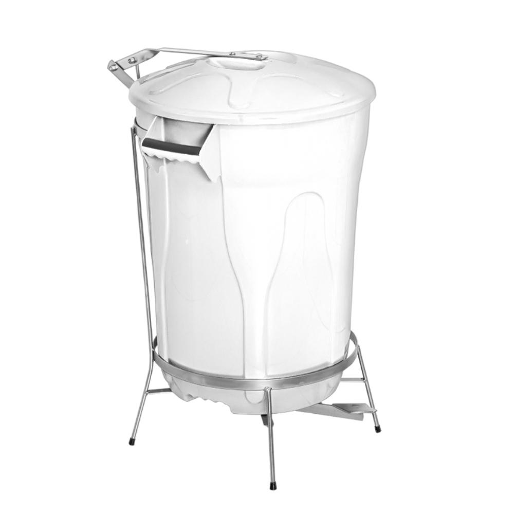 Lixeira com Pedal de Aço Branca 10 litros | Shopee Brasil