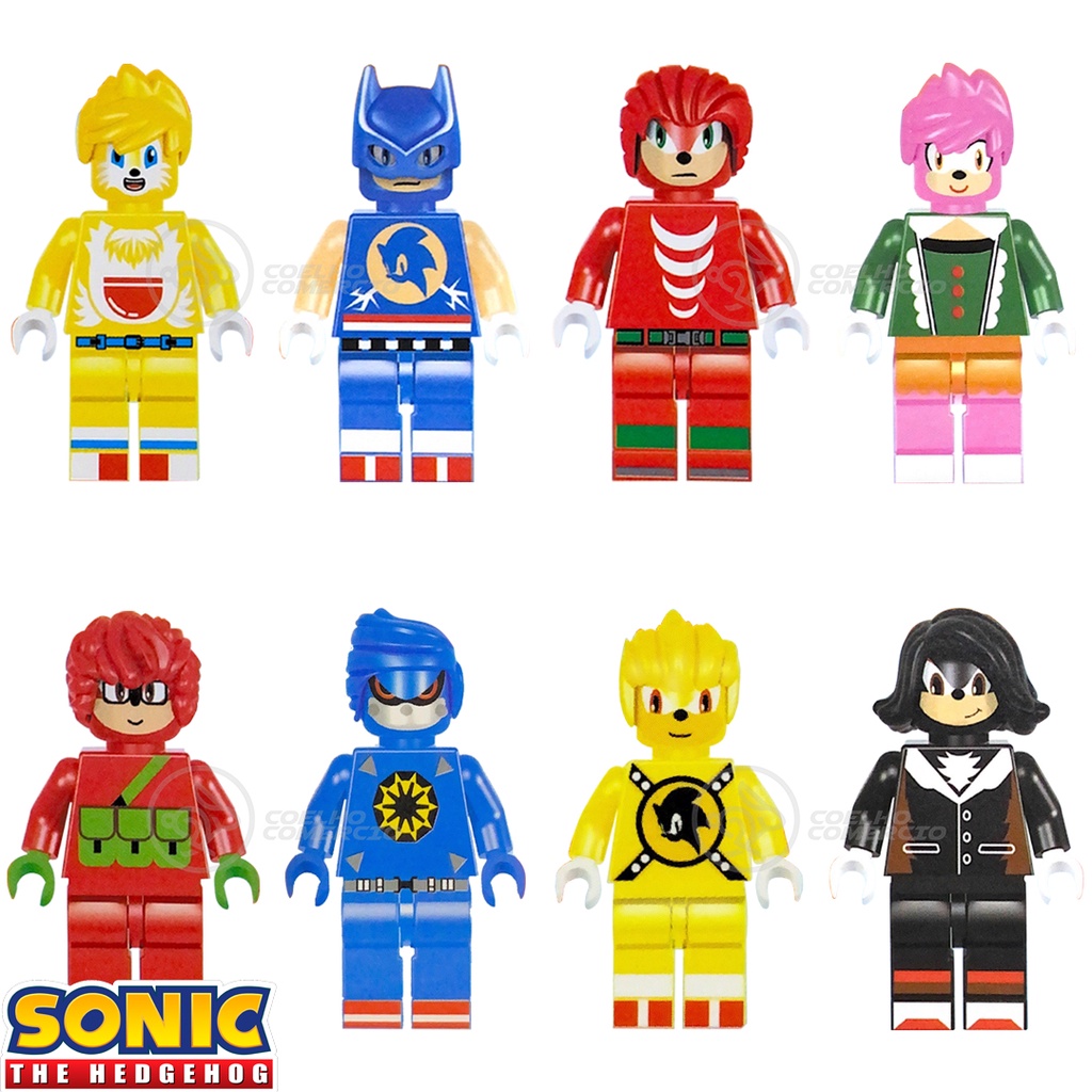 Boneco LEGO Figura de Ação Action Figure Sonic Tails Knuckles Metal ...