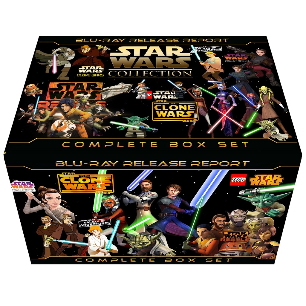 Box blu-ray Star Wars Animation Collection - Caixa com 6 animações em ...