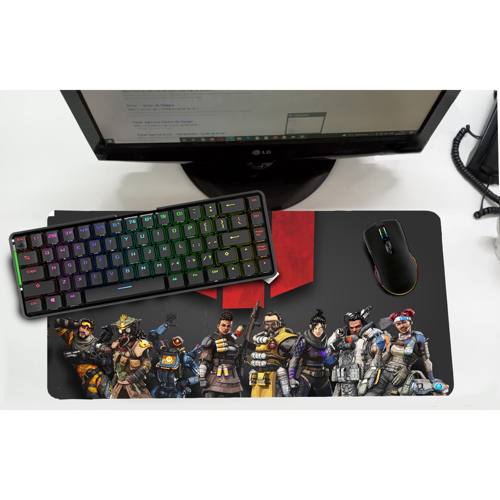 Mouse Pad /Desk Pad Grande 30x70cm - Linha Game Apex | Shopee Brasil