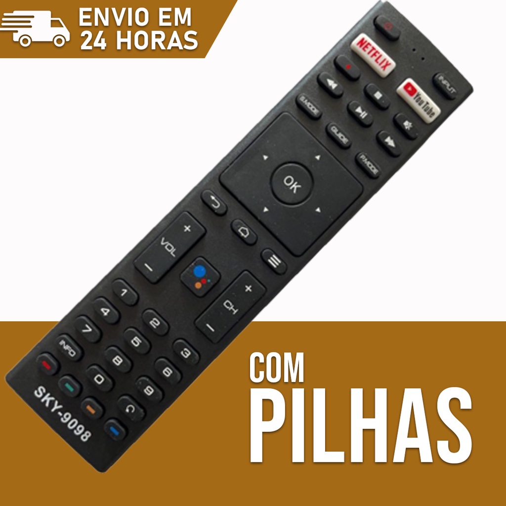 Controle Remoto da Tv led Jvc Smart Android 4k sem comando Voz Rcm5 ...