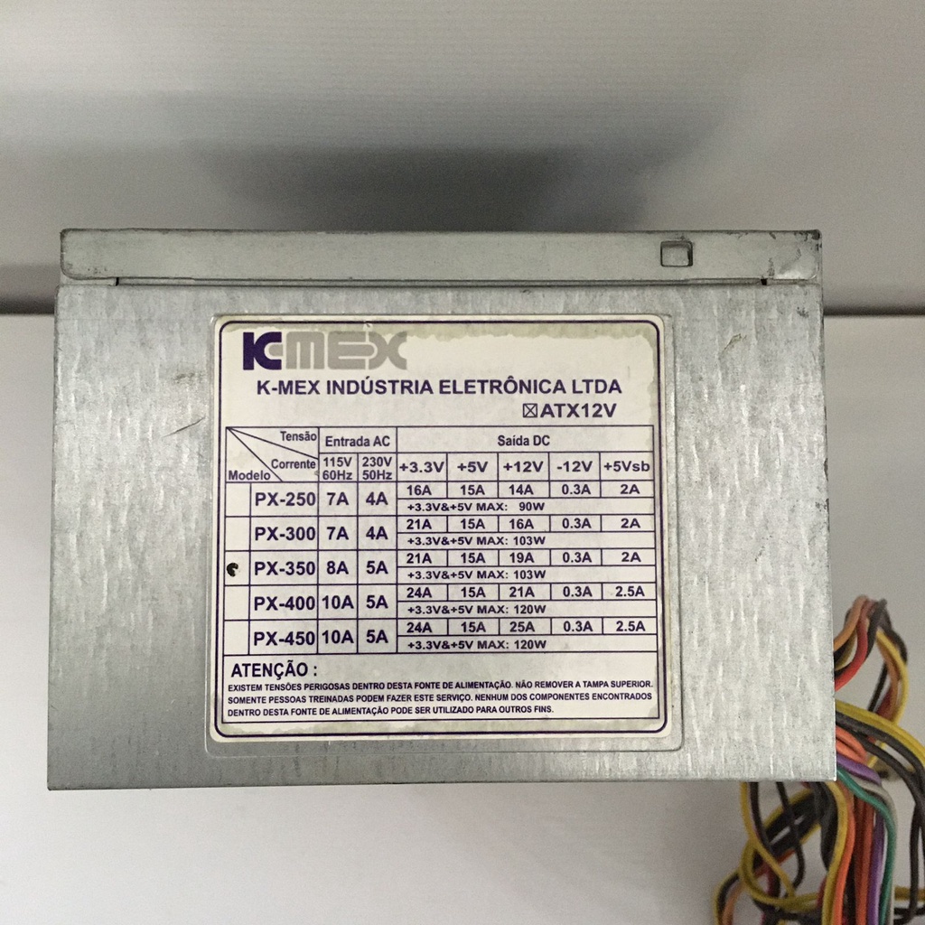 Fonte Nominal K-MEX Modelo: PX-350 24 Pinos 220W Sata atx | Shopee Brasil