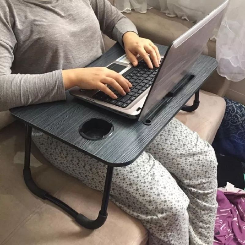 Mesa Portátil Para Notebook Suporte Home Office Cama Sofá Dobrável Café ...