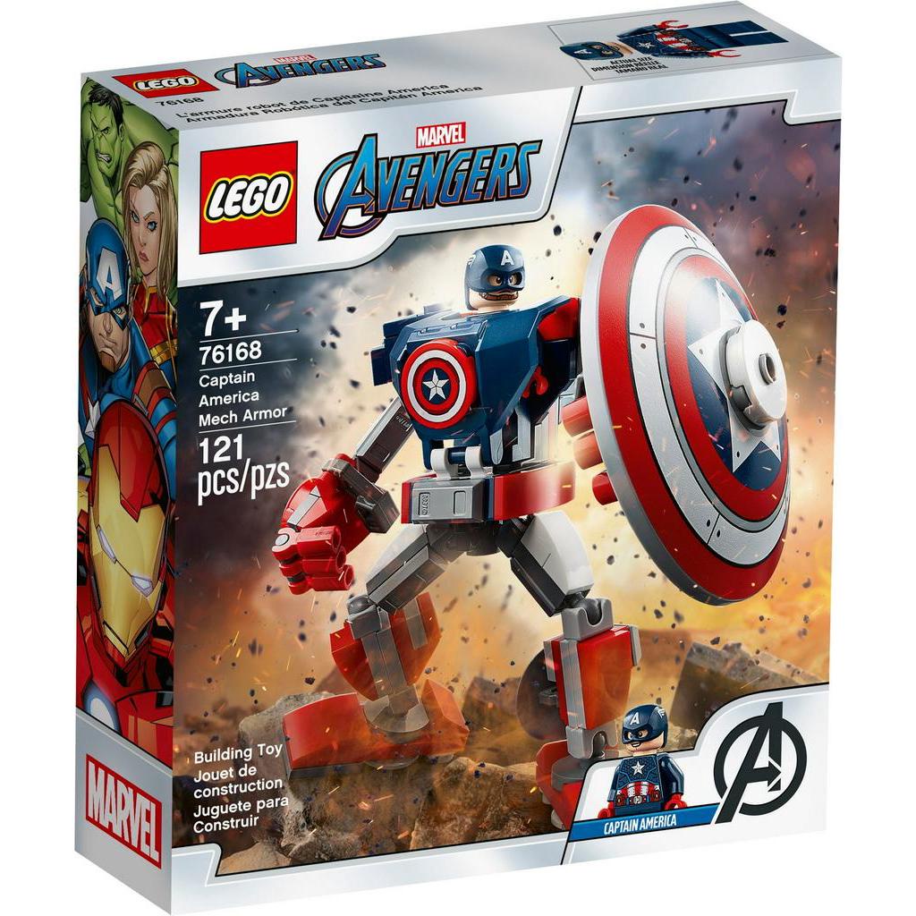 LEGO Marvel Avengers-Robô do Capitão América 121 Peças 76168 | Shopee ...