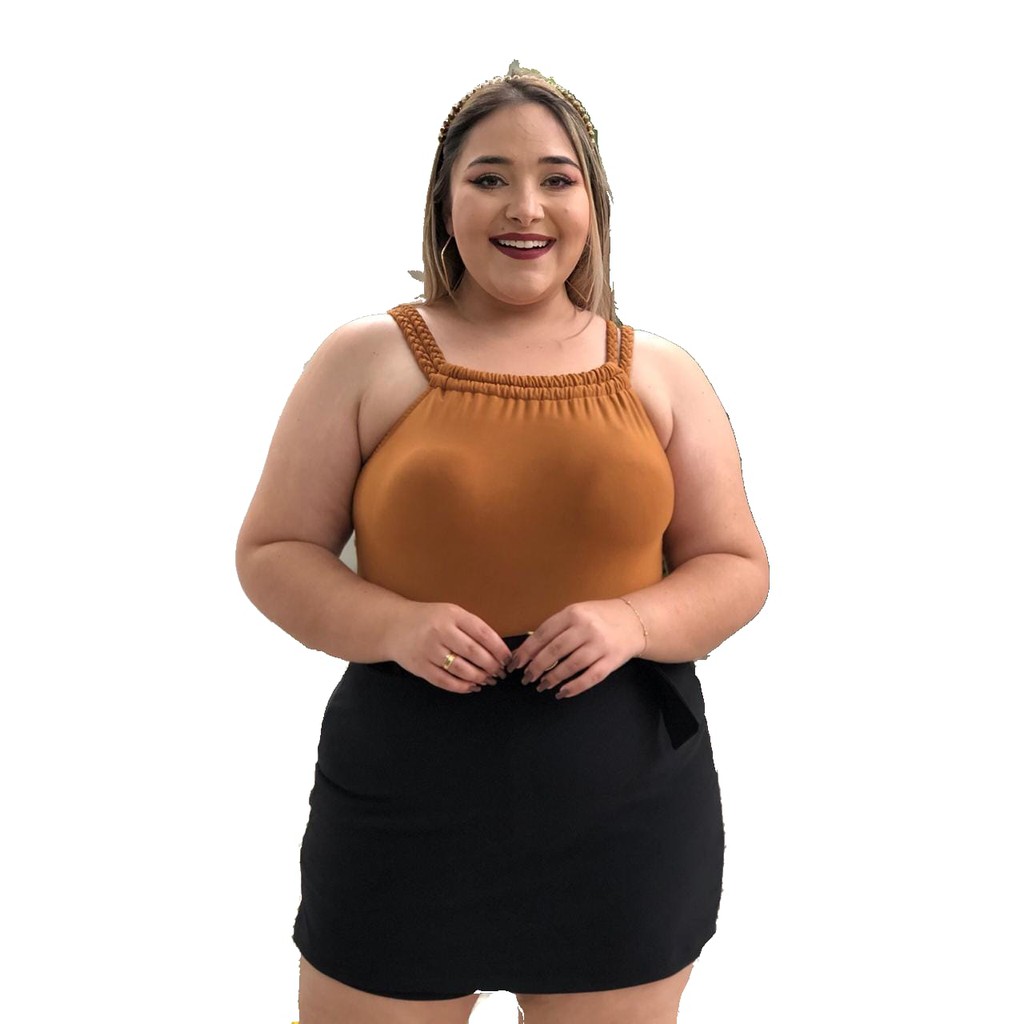 BODY COM DUAS TRANCA PLUS SIZE COM BOJO | Shopee Brasil