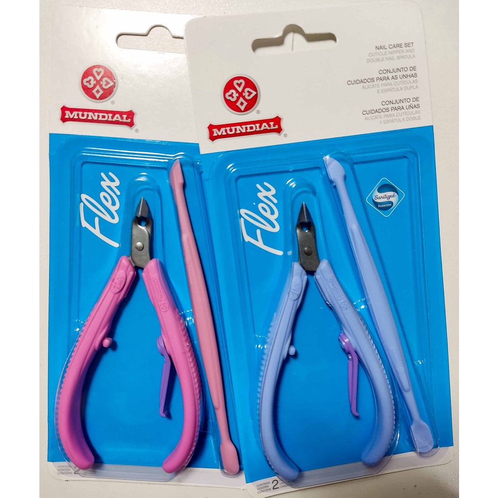 Alicate Para Cutículas E Espátula Dupla Mundial Flex - Cores | Shopee ...