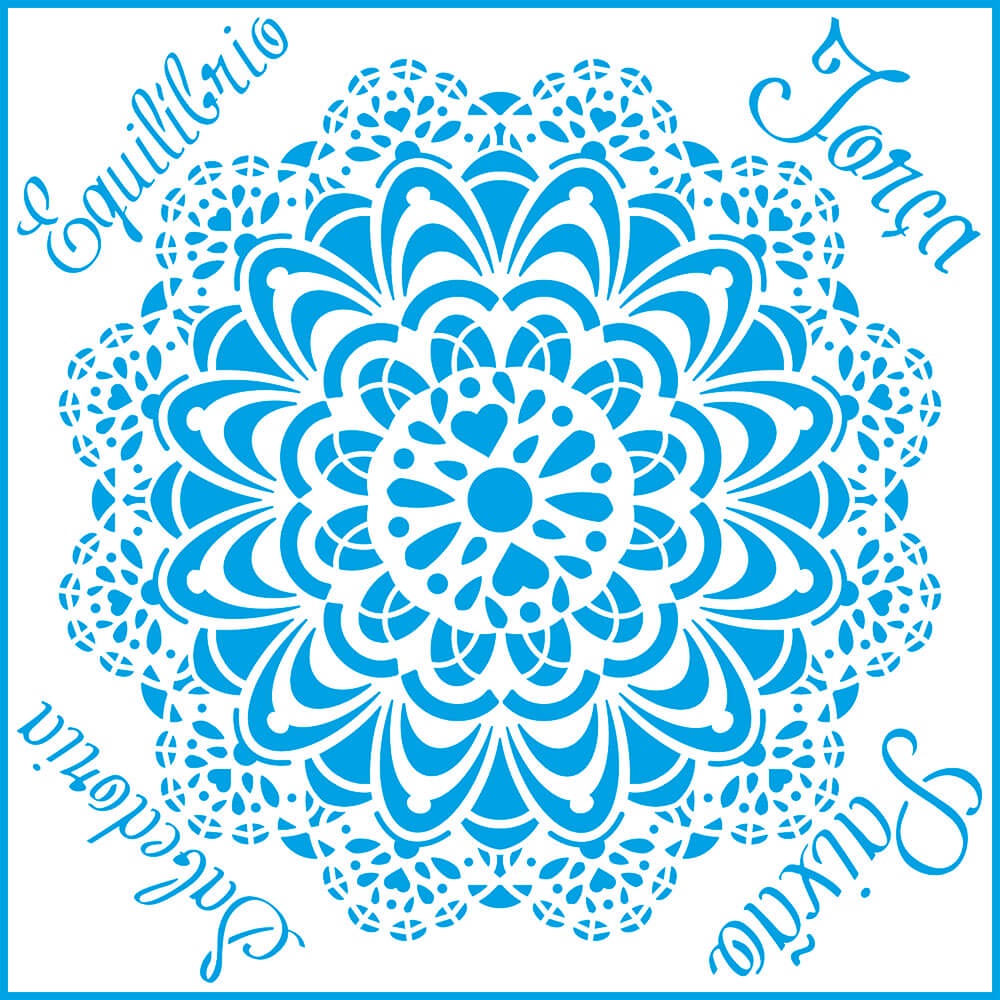 Stencil 25 x 25 cm Mandala STXXV-005 Litoarte | Shopee Brasil