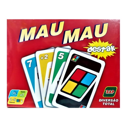 Jogo De Cartas Mau Mau Card Infantil Estilo Uno | Shopee Brasil