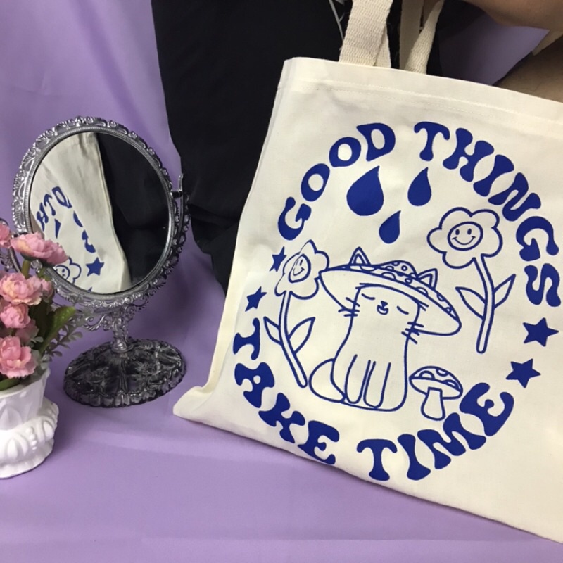 Ecobag gato cogumelo | Shopee Brasil