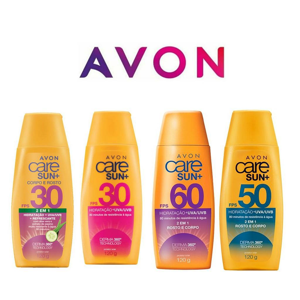 Protetor Solar Avon Care Sun+ (FPS 30, FPS 50, FPS 60) - 120g- Rosto e Corpo (2 em 1) | Shopee ...