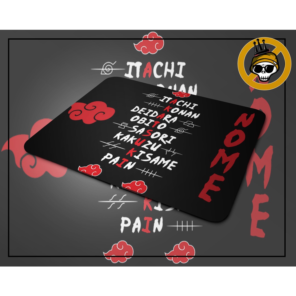 Mouse Pad Gamer Akatsuki Naruto 23x19 Personalizado com nome | Shopee ...