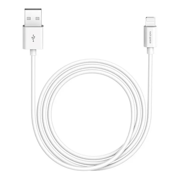 Cabo Lightning iPhone X Xr 7 8 2.1a 1m Rock Space Original | Shopee Brasil