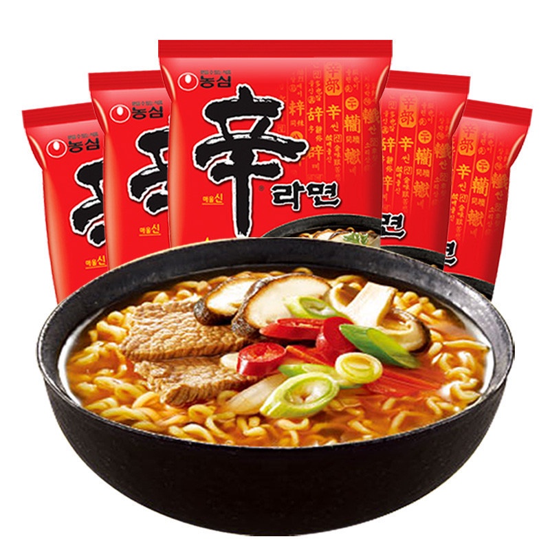 Miojo Coreano Apimentado Shin Ramyun Nong Shim - 100g | Shopee Brasil