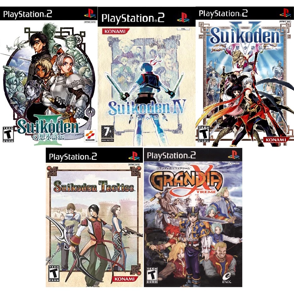 5 Jogos Ps2 Rpg Suikoden 3 4 5 Grandia Extreme | Shopee Brasil