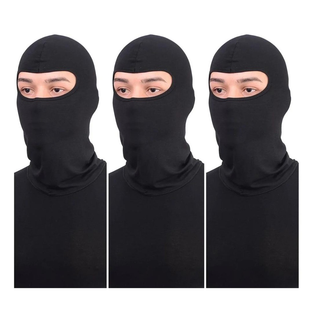 Kit com 3 Balaclavas Touca Ninja Capuz para Motoqueiro | Shopee Brasil