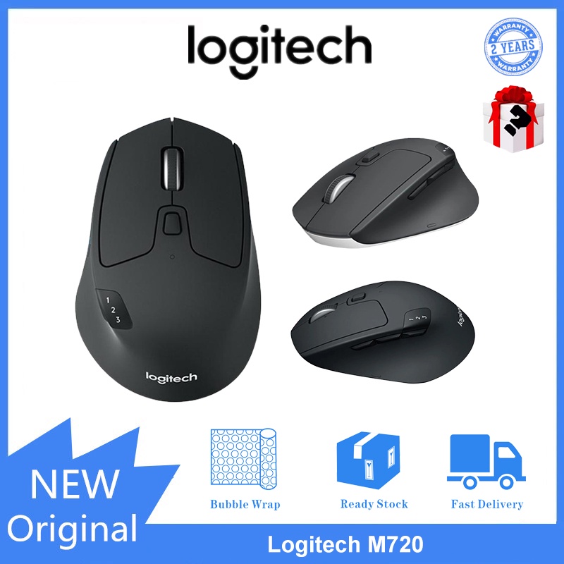 Mouse Óptico Sem Fio Bluetooth Logitech M720 Com 8 Botões 1000dpi | Shopee Brasil