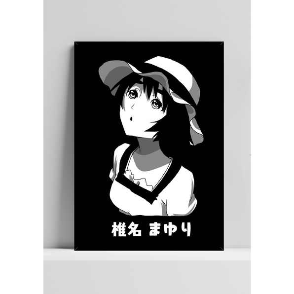 Quadro De Mdf Poster Moldura Anime Mangá Jogo Steins Gate Mayuri
