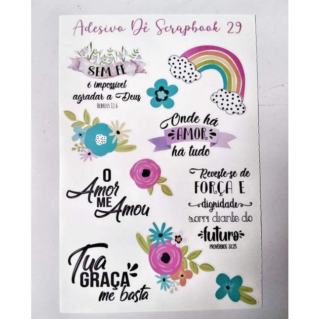 Adesivo TRANSPARENTE Devocional 029 para scrapbook, Bible Journaling ...