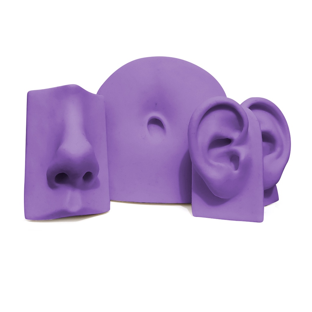 Kit Expositor Piercing - Orelha Vertical / Nariz / Umbigo - Roxo ...