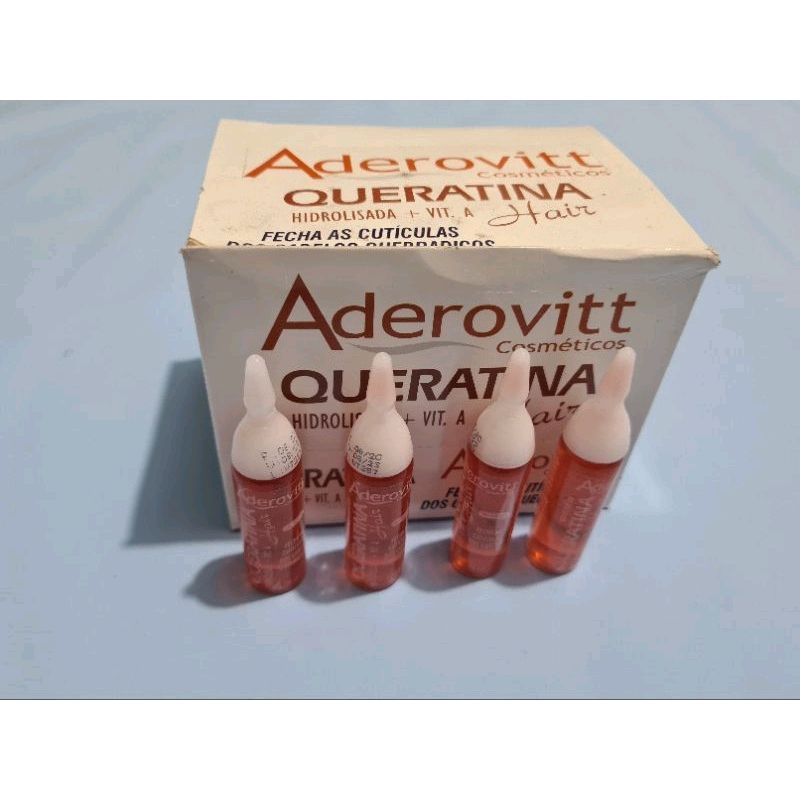 Kit 2 ampolas Vitamina Queratina hidrolisada + vitamina A 10ml | Shopee ...