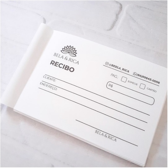 Bloco de recibo com 100 folhas | Shopee Brasil
