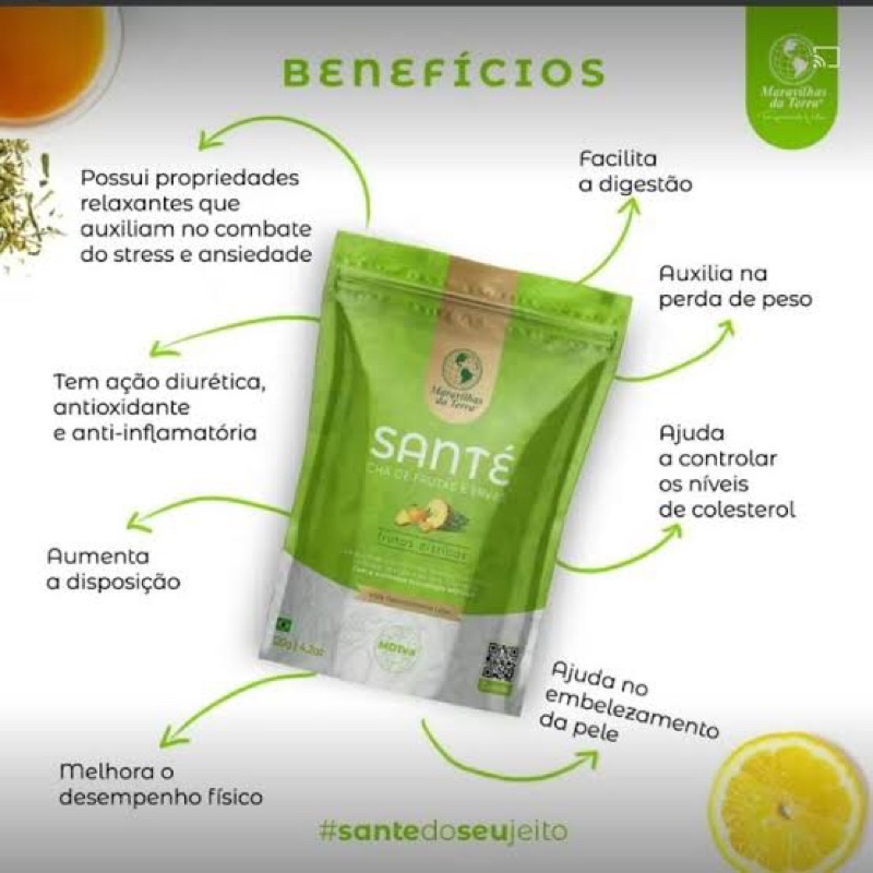 Mdt Tea Santé Maravilhas da Terra frutas cítricas 120g | Shopee Brasil