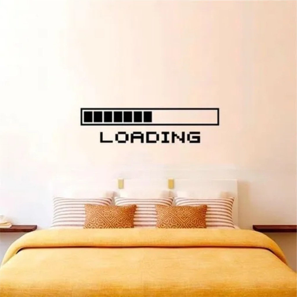 Adesivo De Parede Loading - Carregando - Médio 57x16cm | Shopee Brasil