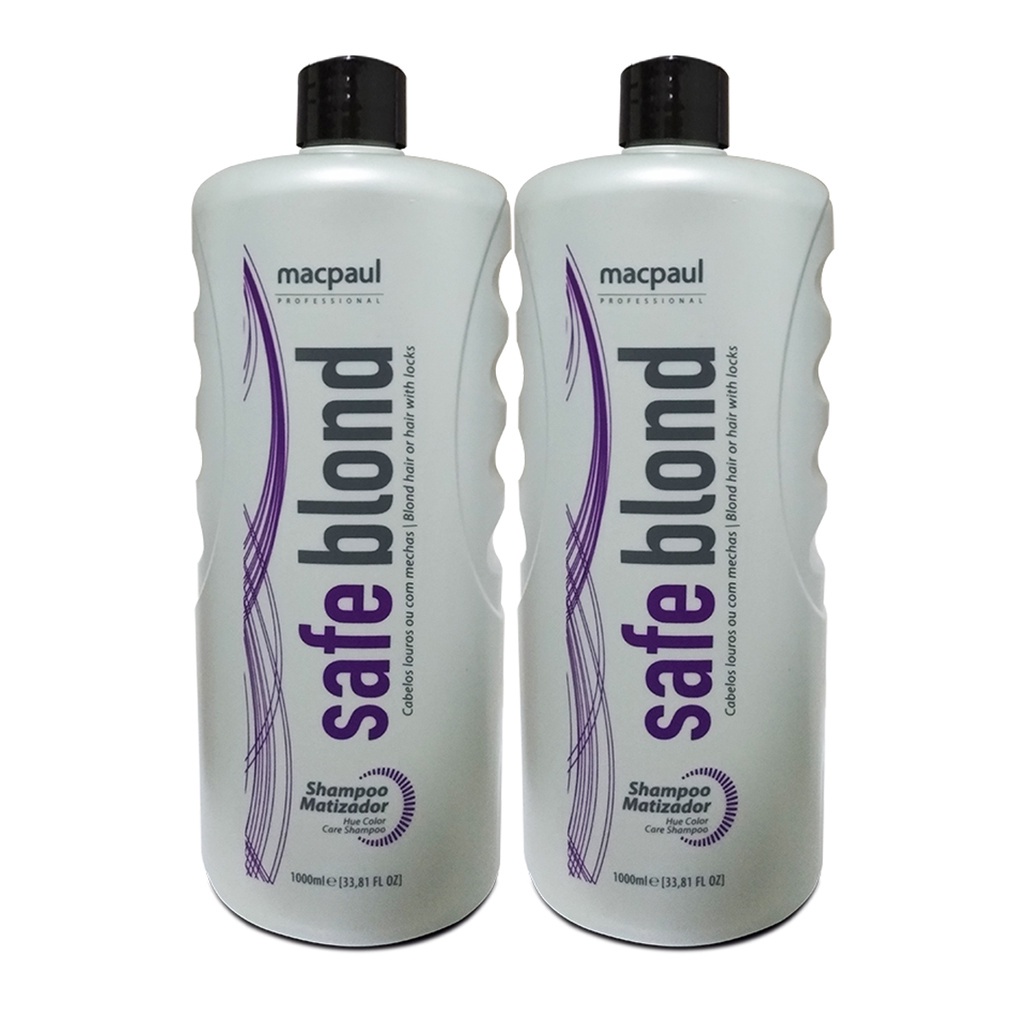 Mac Paul Safe Blond Shampoo Matizador Lavatorio 2x 1000ml | Shopee Brasil