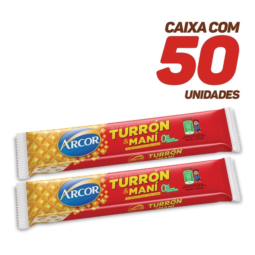 Torrone Turron Y Mani Arcor 25g - 01 Caixa C/ 50 Unidades - Desconto no ...