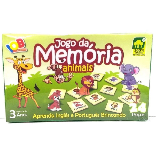 Jogo Da Memória Animais Inglês-português / Educativos | Shopee Brasil