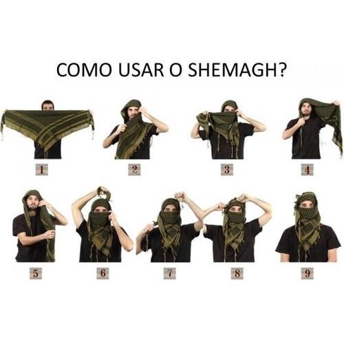Shemagh Lenço Militar Keffieh Airsoft Paintball | Shopee Brasil