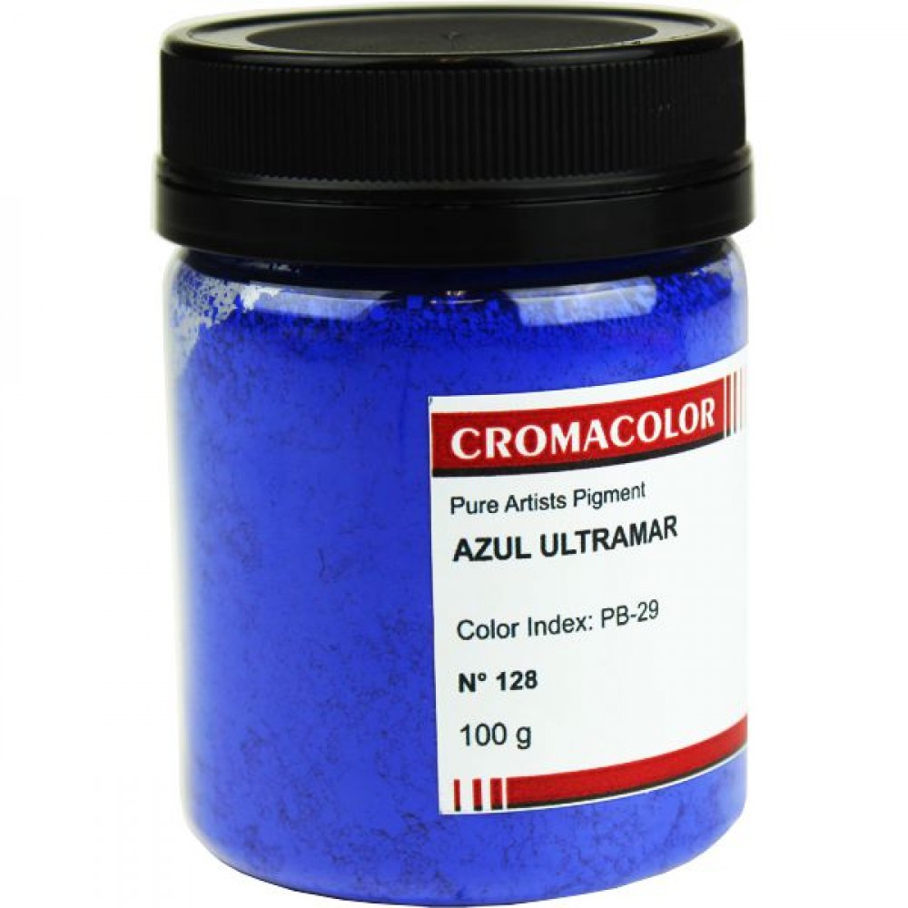 Pigmento Artístico Cromacolor 100g 128 Azul Ultramar | Shopee Brasil