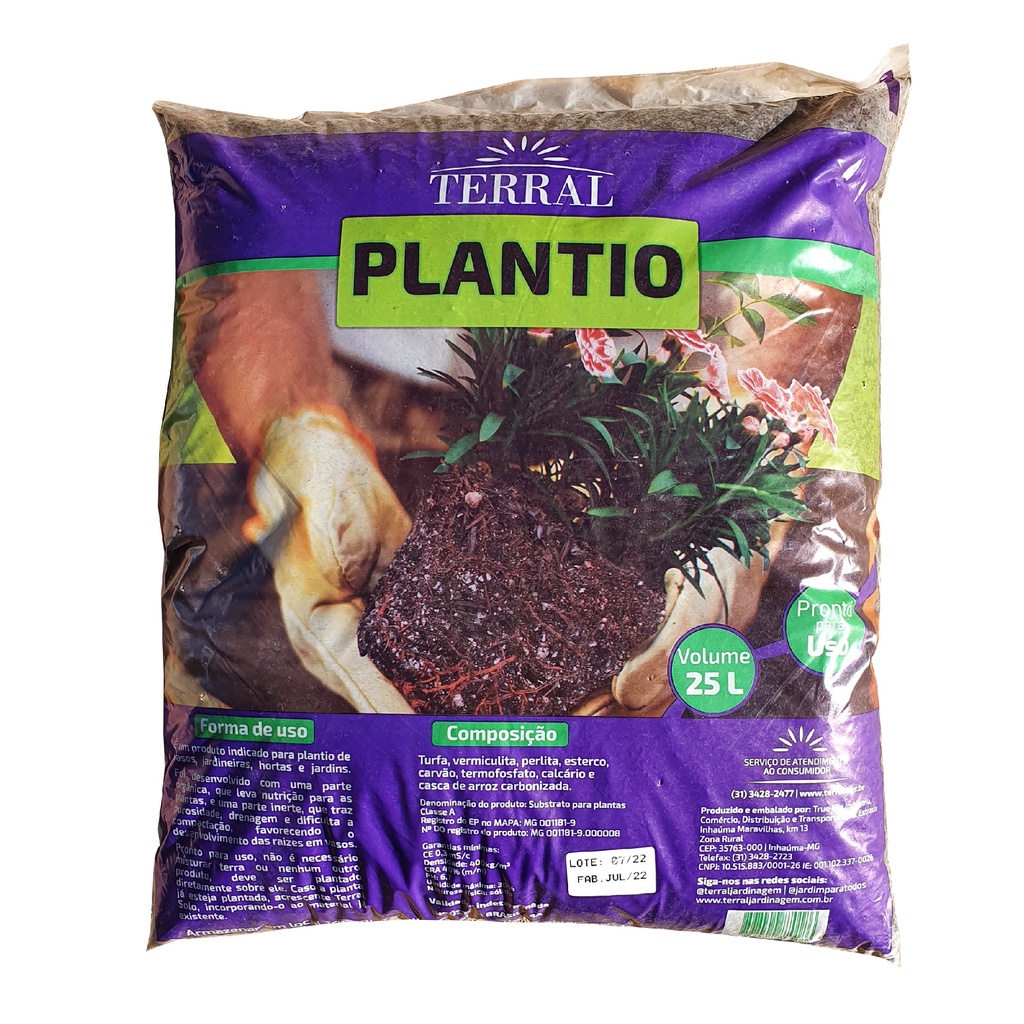 Substrato Para Plantio Composto 25 Litros - Terral | Shopee Brasil